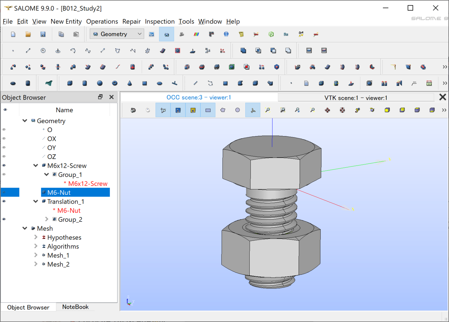 B012 ボルトとナット 剛体確認 | など工