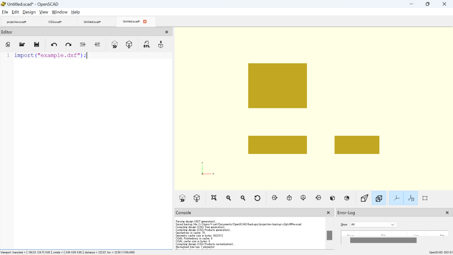 TE01 OpenSCAD | など工
